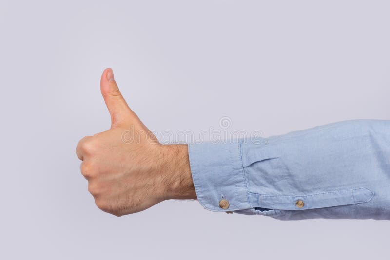 Like Hand Symbol, Gesture Well Done. Thumbs Up Isolated on White ...