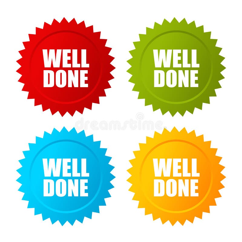 Well Done Signs Stock Illustrations – 138 Well Done Signs Stock ...