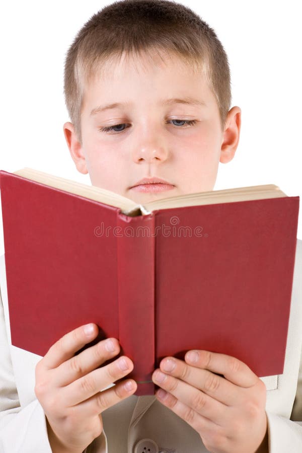 Excited Young Reader stock image. Image of brown, study - 1910475
