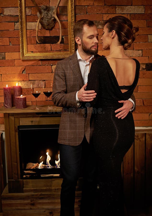 Well-dressed Couple in Cozy Home Interior Stock Image - Image of ...