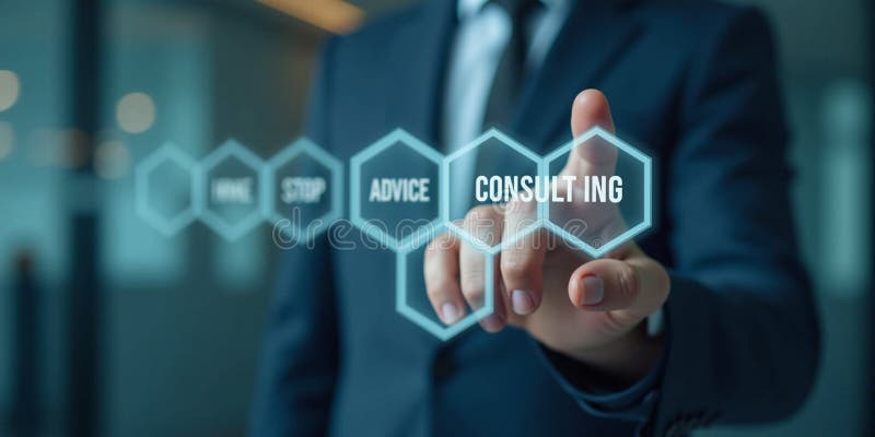 Professional Consulting Services Icon Press Stock Illustration ...