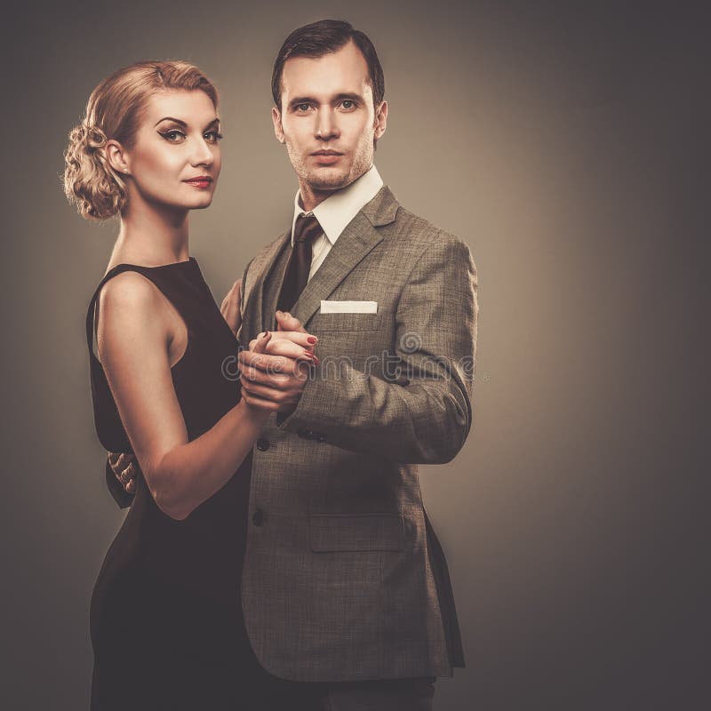 Well-dressed Retro Style Couple Stock Photo - Image of lovers, luxury ...