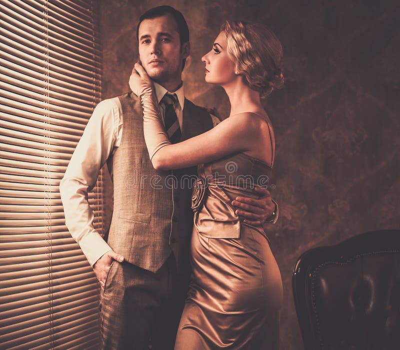 Well-dressed Retro Style Couple Stock Photo - Image of lawyer, movie ...