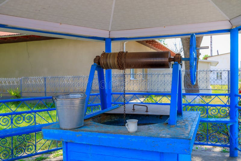 Well with Drinking Water. Background with Selective Focus and Copy ...