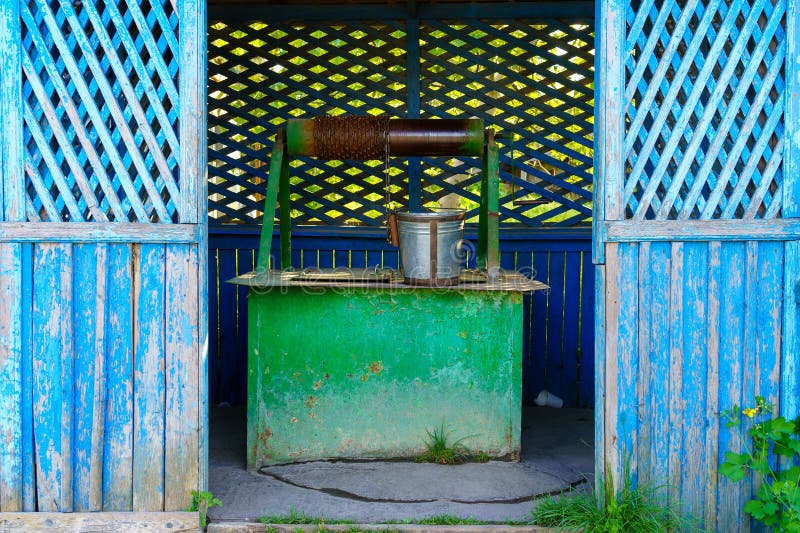 Well with Drinking Water. Background with Selective Focus and Copy ...