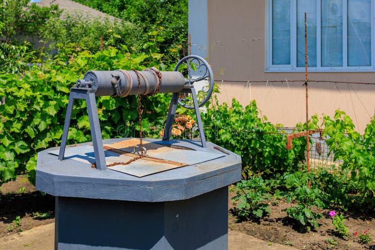 Well with Drinking Water. Background with Selective Focus and Copy ...