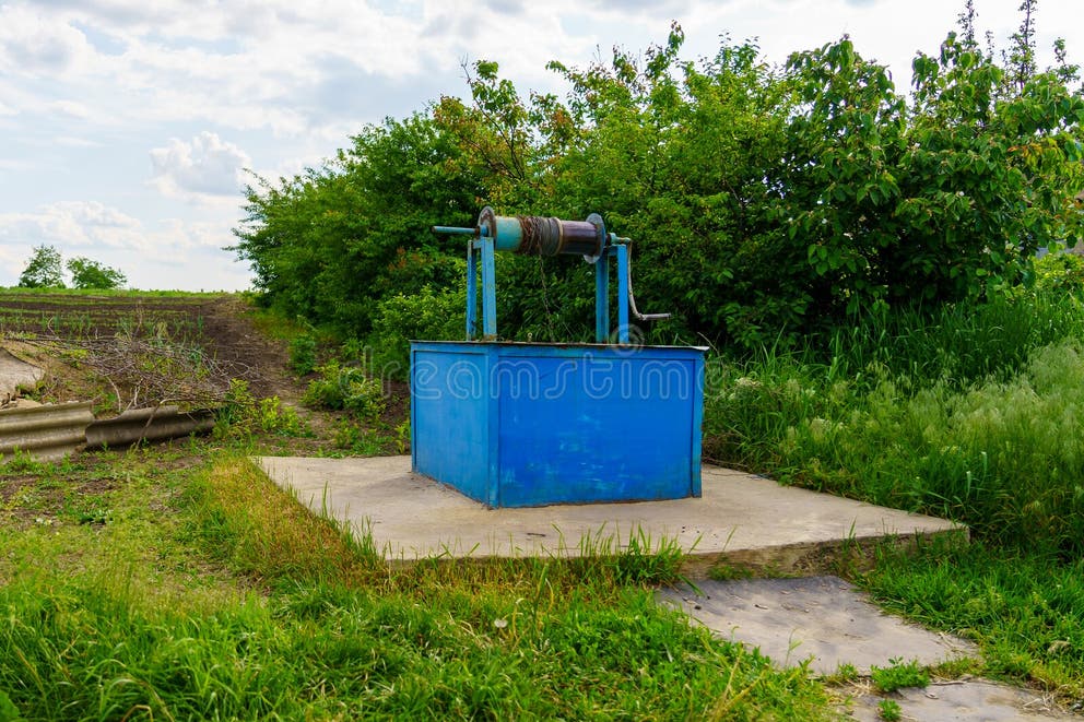 Well with Drinking Water. Background with Selective Focus and Copy ...