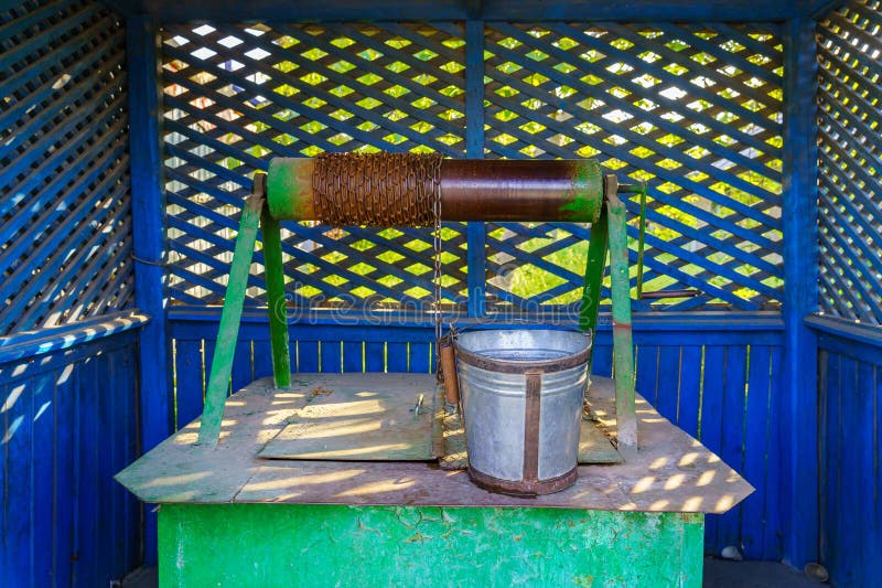 Well with Drinking Water. Background with Selective Focus and Copy ...