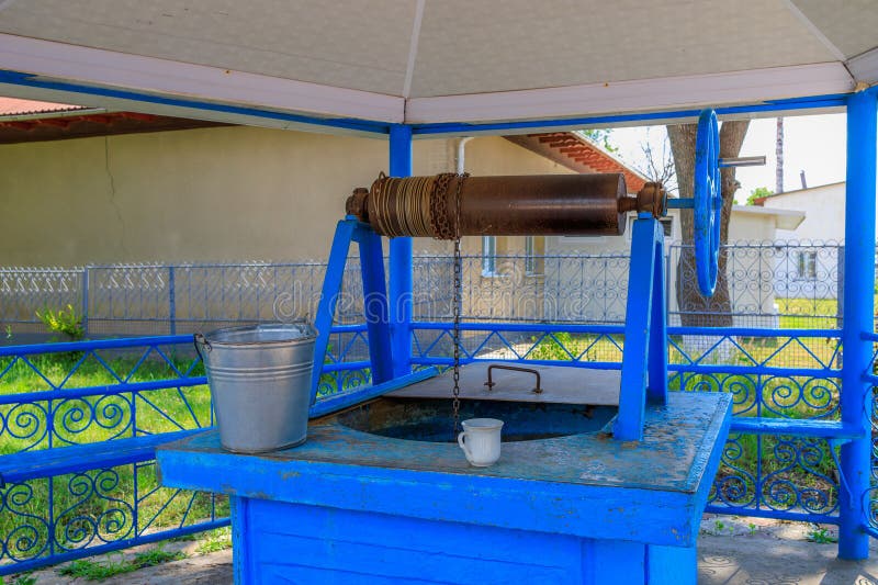 Well with Drinking Water. Background with Selective Focus and Copy ...