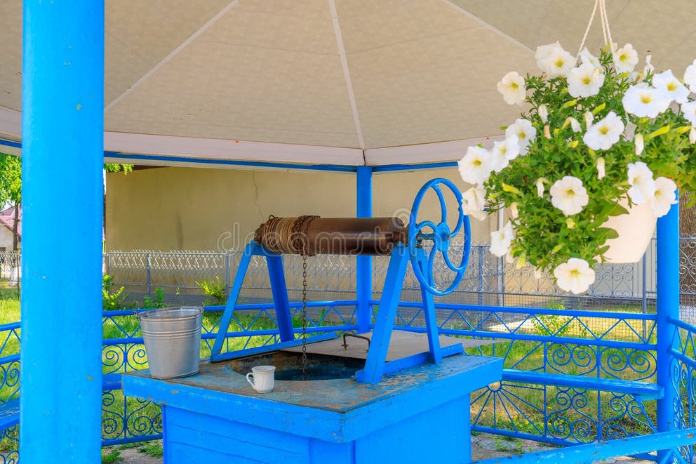 Well with Drinking Water. Background with Selective Focus and Copy ...