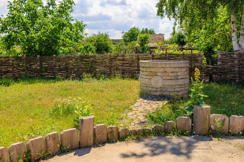 Well with Drinking Water. Background with Selective Focus and Copy ...