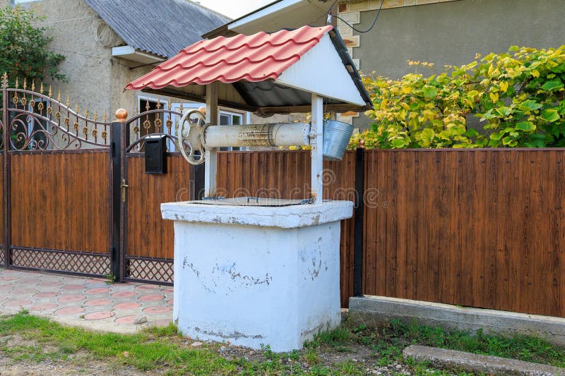 Well with Drinking Water. Background with Selective Focus and Copy ...