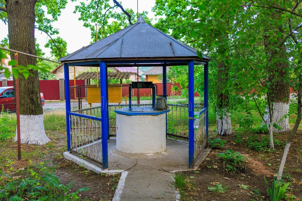 Well with Drinking Water. Background with Selective Focus and Copy ...