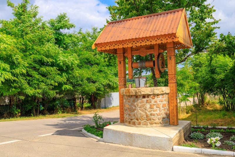 Well with Drinking Water. Background with Selective Focus and Copy ...