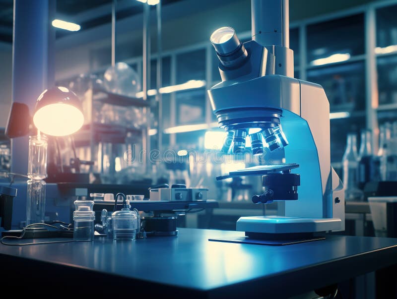 Well Equipped Laboratory with Modern Technologies and Microscope, Lab ...