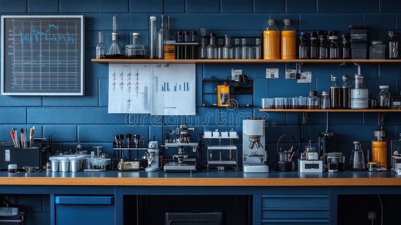 A Well-equipped Laboratory Workspace with Various Tools and Equipment ...