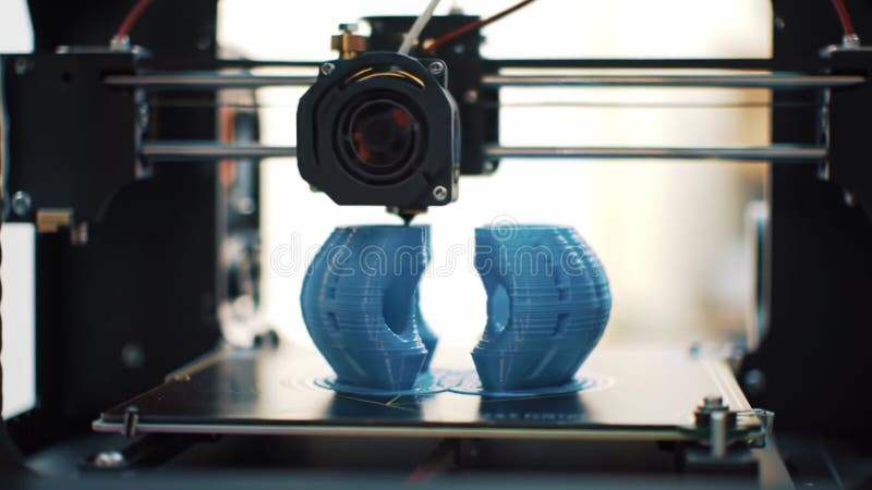 Innovative 3D Printing Process Creates Unique Blue Vases in a Modern ...