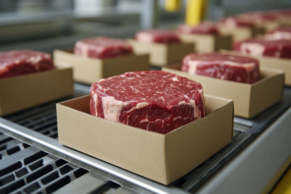 A Well-functioning Refrigerated Loading Dock Featuring Packed Meat ...