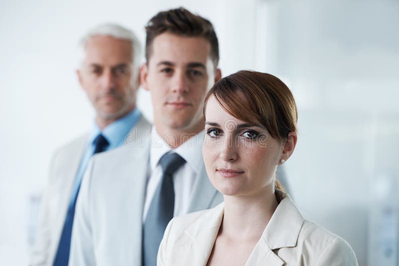 Well Get it Done. a Three Corporate Coworkers in an Office. Stock Image ...