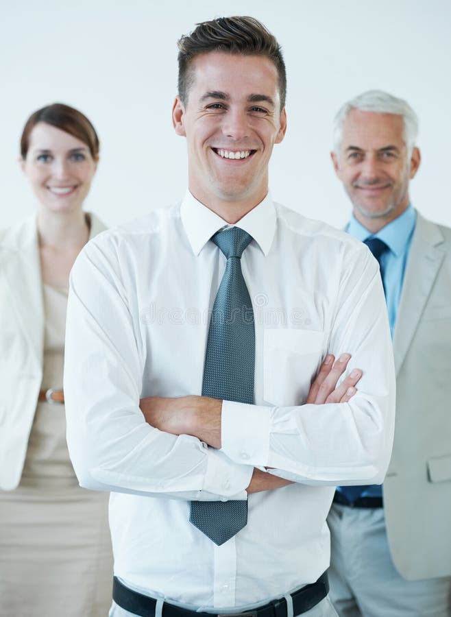 Well Get it Done. a Three Corporate Coworkers in an Office. Stock Image ...