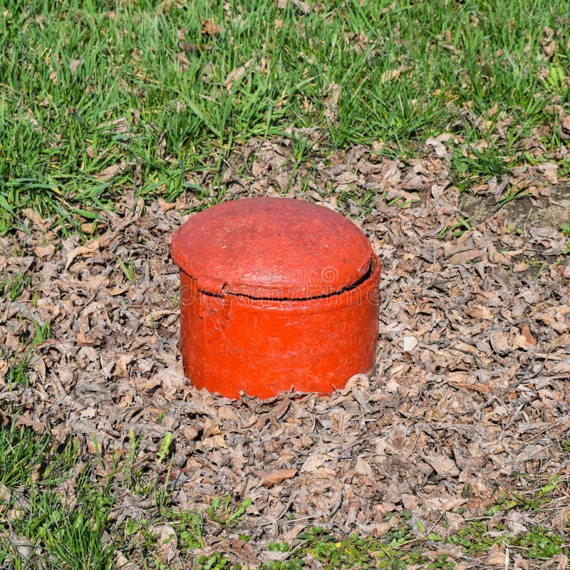 Well Hatch. System of the Sewerage in Park. Well Hatch Stock Photo ...