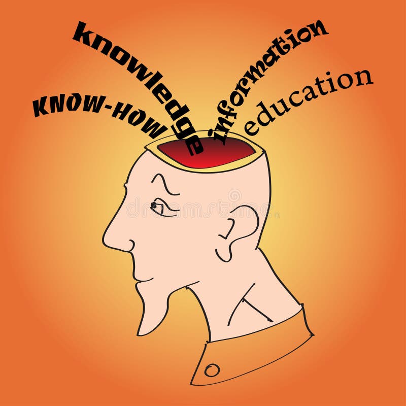 The well informed man stock vector. Illustration of abstract - 13711585