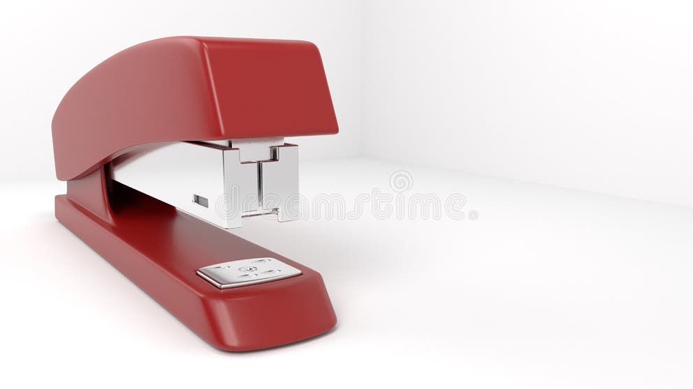 Dramatic Red Stapler Shot stock illustration. Illustration of stapler ...