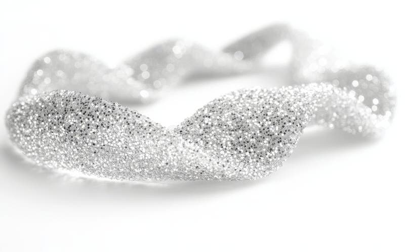 In a Well-lit Indoor Space, Silver Particles Shimmer Across a Smooth ...