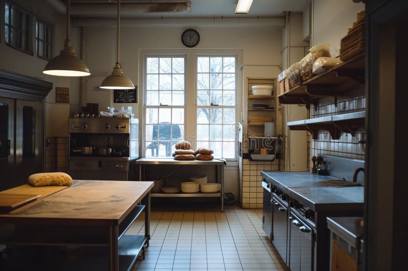 A Well-lit Kitchen Featuring an Abundance of Counter Top Space, Perfect ...