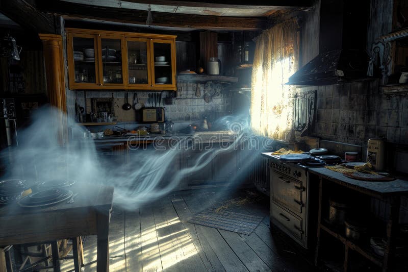 A Well-lit Kitchen Featuring a Spacious Layout with a Stove Top Oven ...