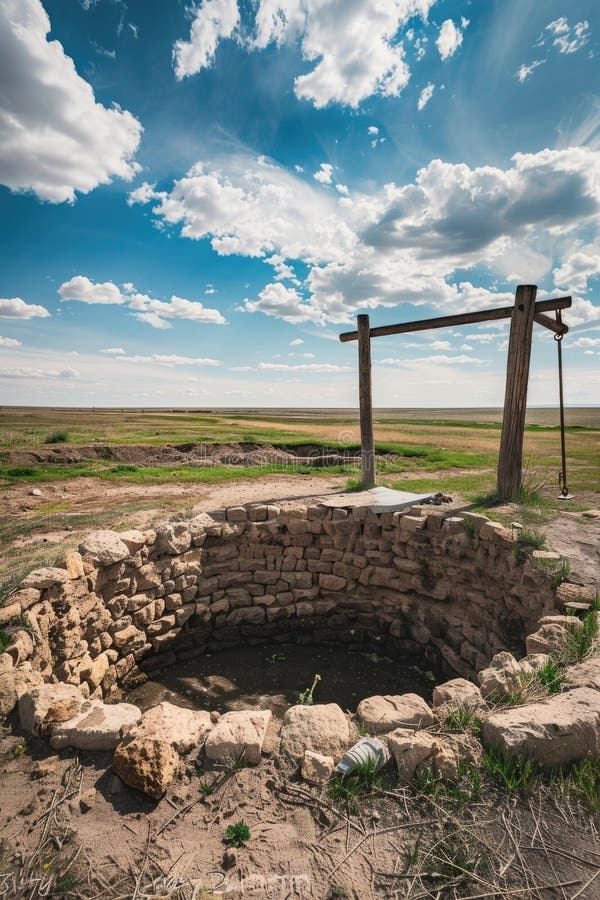 A Well Located in the Middle of a Vast Field. Suitable for Various ...