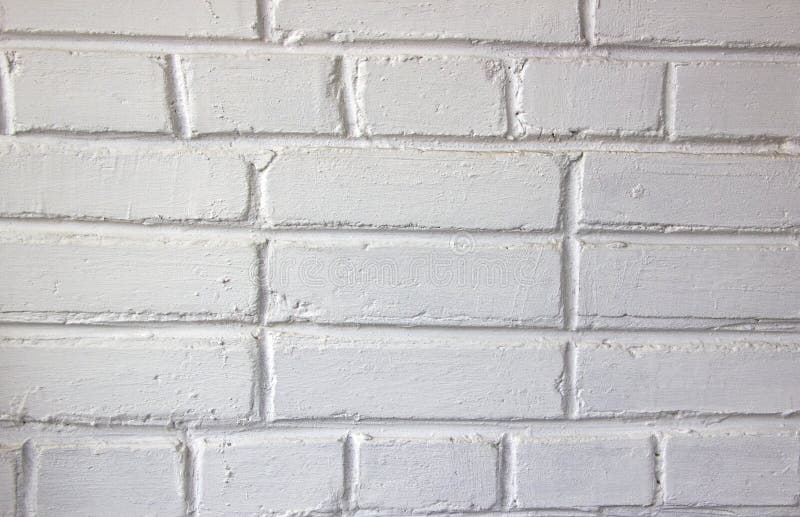 Wall Made Brick Wall Painted White Good Texture Stock Photo - Image of ...