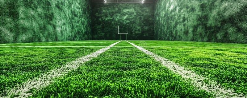 A Well-maintained Artificial Grass Field Set Up with Goalposts ...
