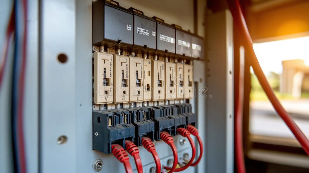 Well-Maintained Electrical Panel with Organized Components and Safe ...