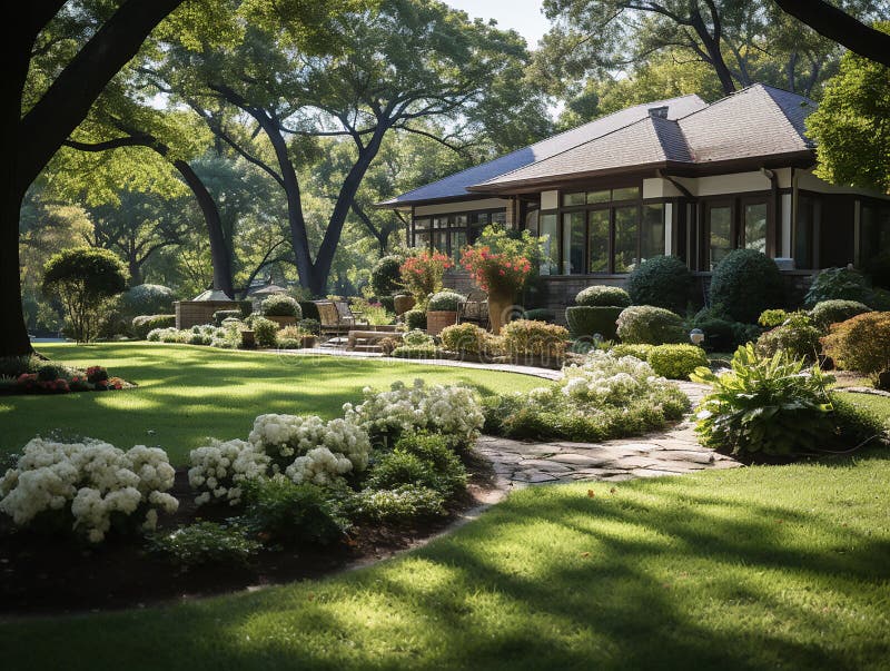 Private park stock illustration. Illustration of beautiful - 286703558