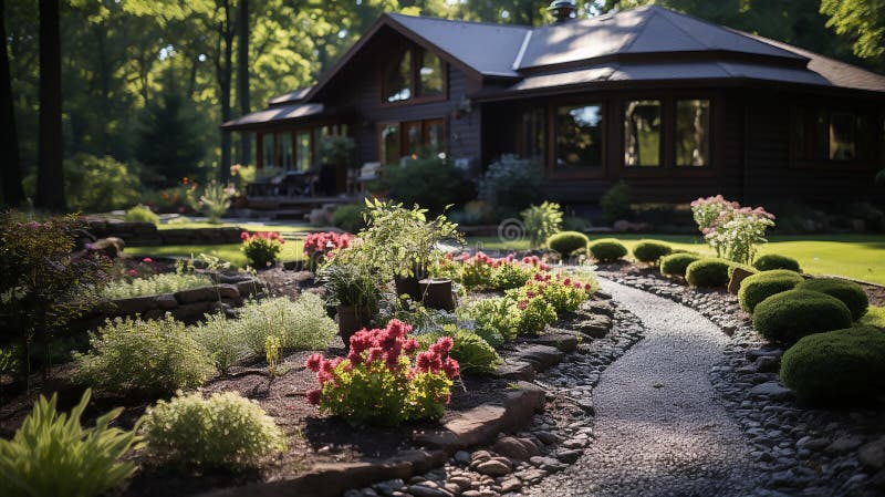 Private park stock illustration. Illustration of gardening - 286703652