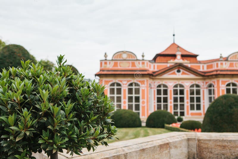 Well-maintained Park with Trees and Other Vegetation. Selective Focus ...