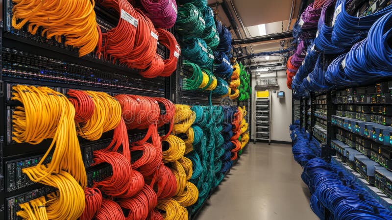 Well Managed and Clear Designed Computer Network Server Room with Good ...