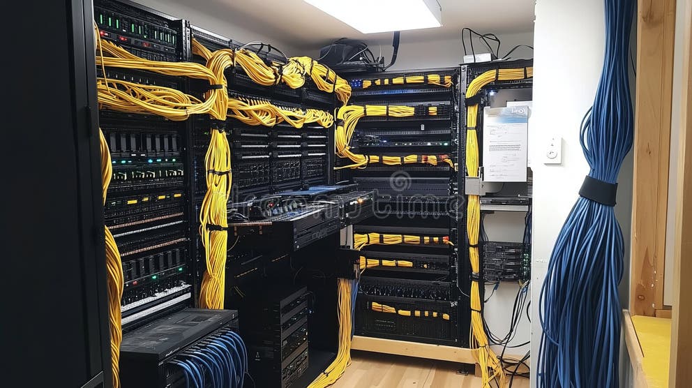 Well Managed and Clear Designed Computer Network Server Room with Good ...