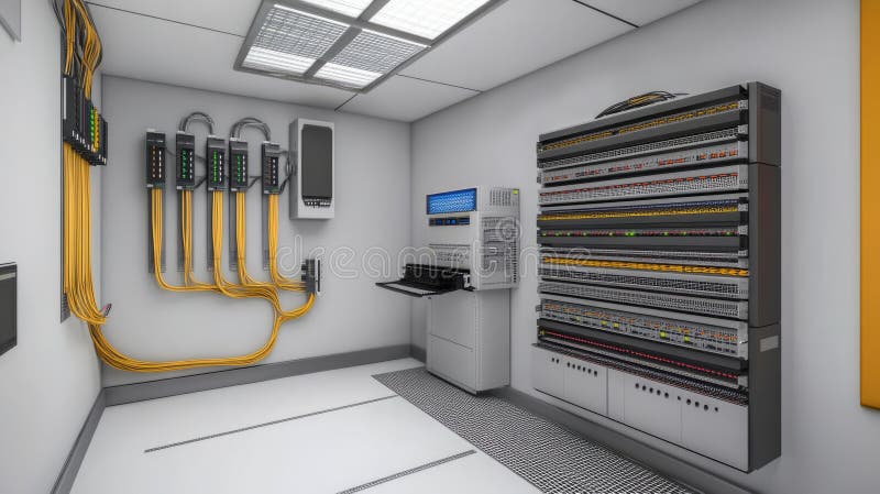 Well Managed and Clear Designed Computer Network Server Room with Good ...