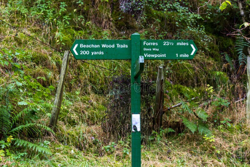 Well Marked Trails in the Highlands Stock Image - Image of direction ...