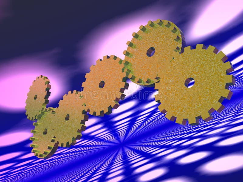 Well oiled machine, cogs. stock illustration. Illustration of cooperate ...