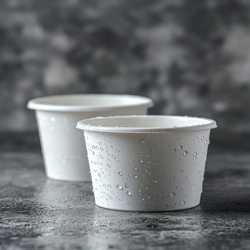 A Well-ordered Stack of White Rectangular Plastic Containers. Stock ...