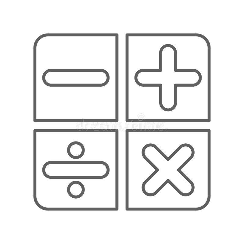 Accounting, Calculation Sign Line Icon. Outline Vector Isolated on a ...
