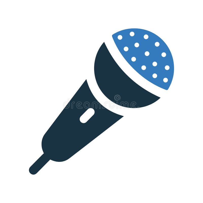 Stage, Speech Microphone Icon. Glyph Vector Isolated on a White ...