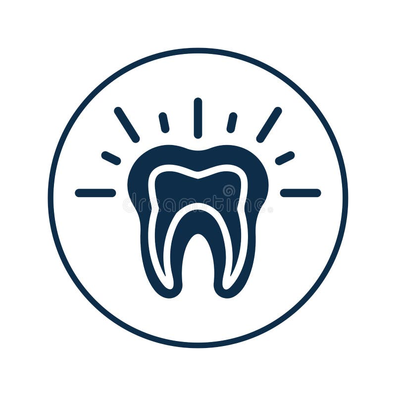 Teeth Pain Icon, Tooth Problem, Deep Blue Version Stock Vector ...