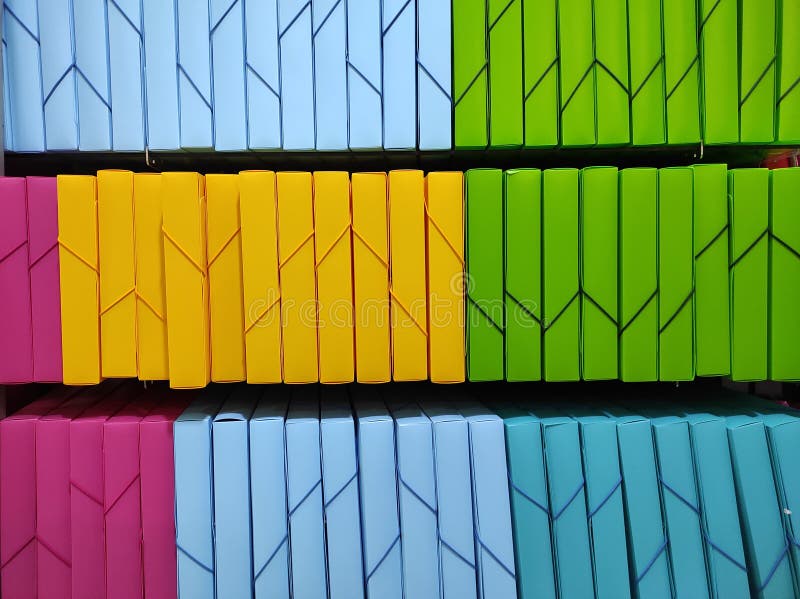 Well Organized Group of Colorful File Folder Stock Image - Image of ...