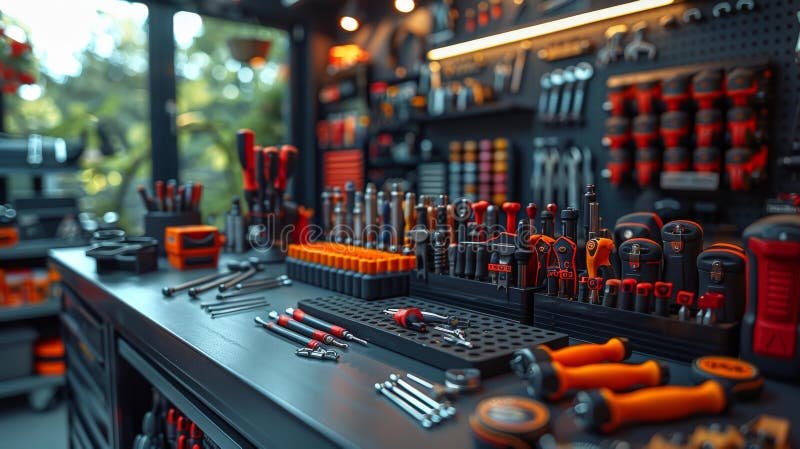 A Well-Organized Modern Tool Workshop - Generative AI Stock ...