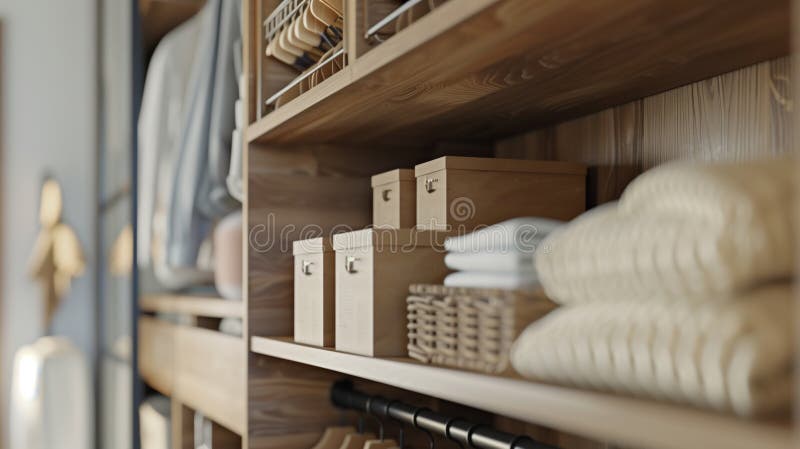 Spacious Modern System Storage Organization Wardrobe with Boxes and ...