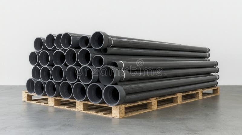 Pvc Pipe Bundle Arrangement Warehouse Industrial Product Neat ...